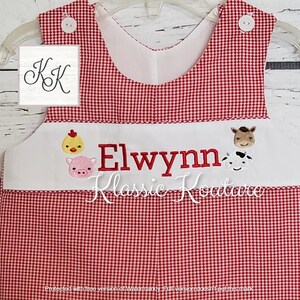 Barnyard Farm Animals Shortall Longall Romper Jon Jon First Birthday ...