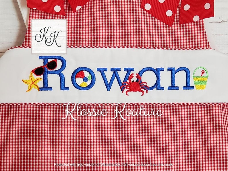 Girls Beach Birthday Party Bubble Bloomer Set Beach Vacation Crab ...