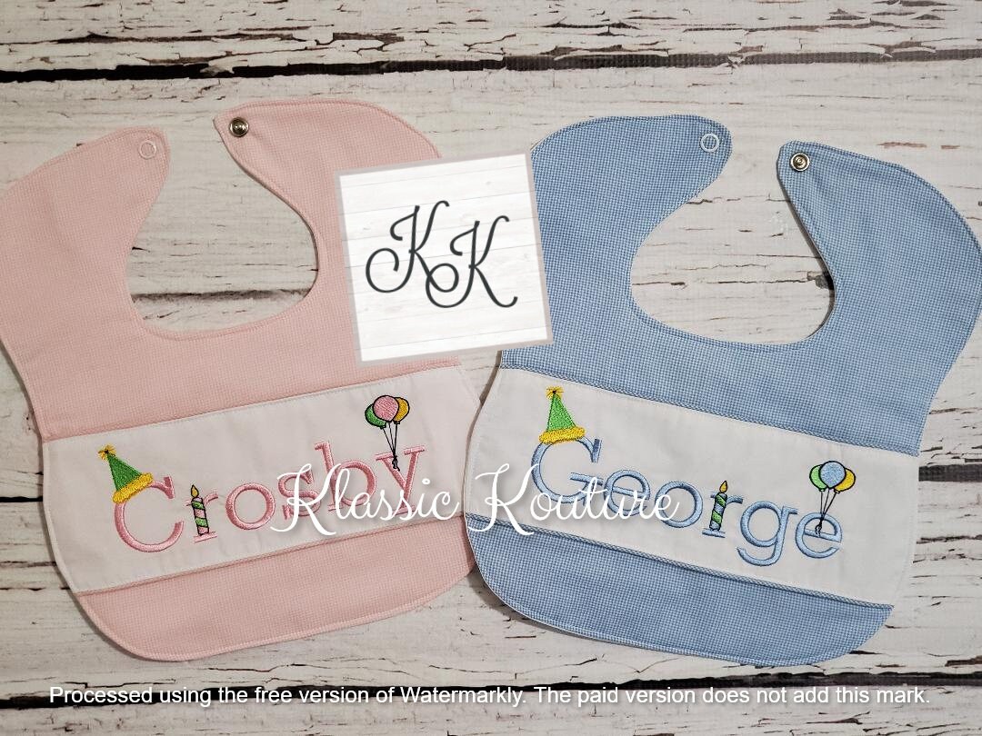 Birthday Bib First Birthday Bib Baby Boy Baby Girl Birthday Party ...