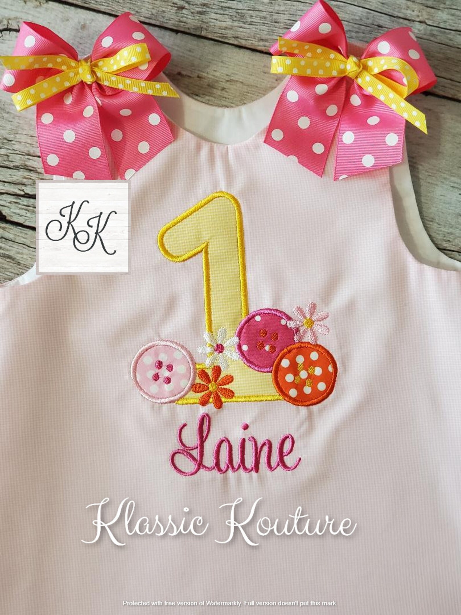 Cute as A Button Girls Swing Top Bloomer Set A-line Dress | Etsy