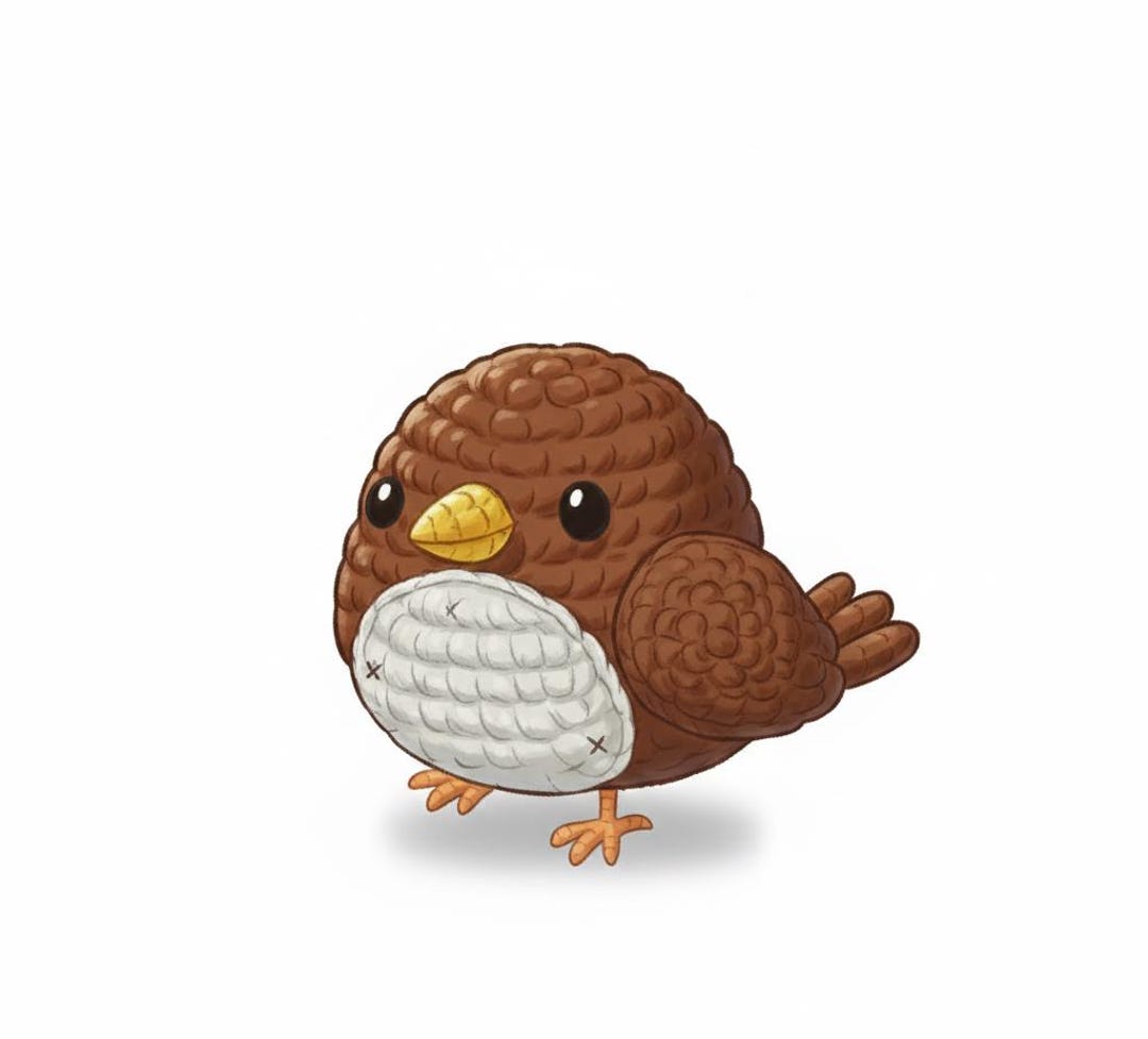 Crochet Sparrow Pattern, Realistic Bird Amigurumi, Step-by-step Birdie ...