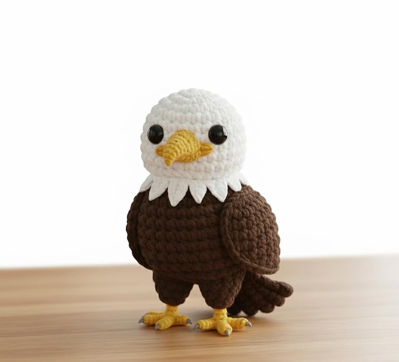 Bald Eagle Amigurumi Crochet Pattern, Realistic Bird (digital Download ...