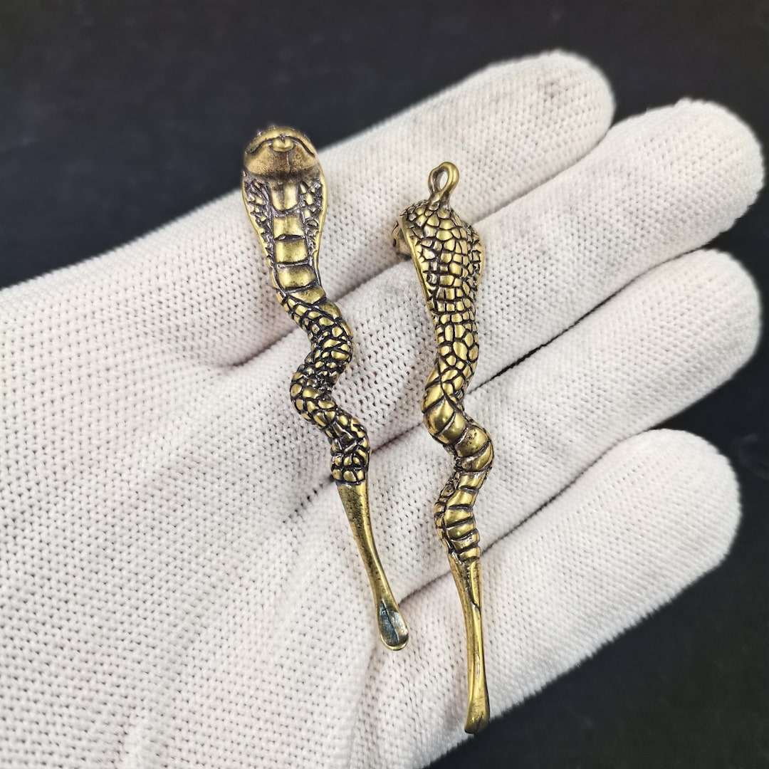 Brass Snake Ear Spoon Vintage Cobra Ear Pick Tool Pendant Antique ...