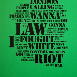 The Clash Distilled. A3 Letterpress Punk Art Print. Limited Edition. - Etsy