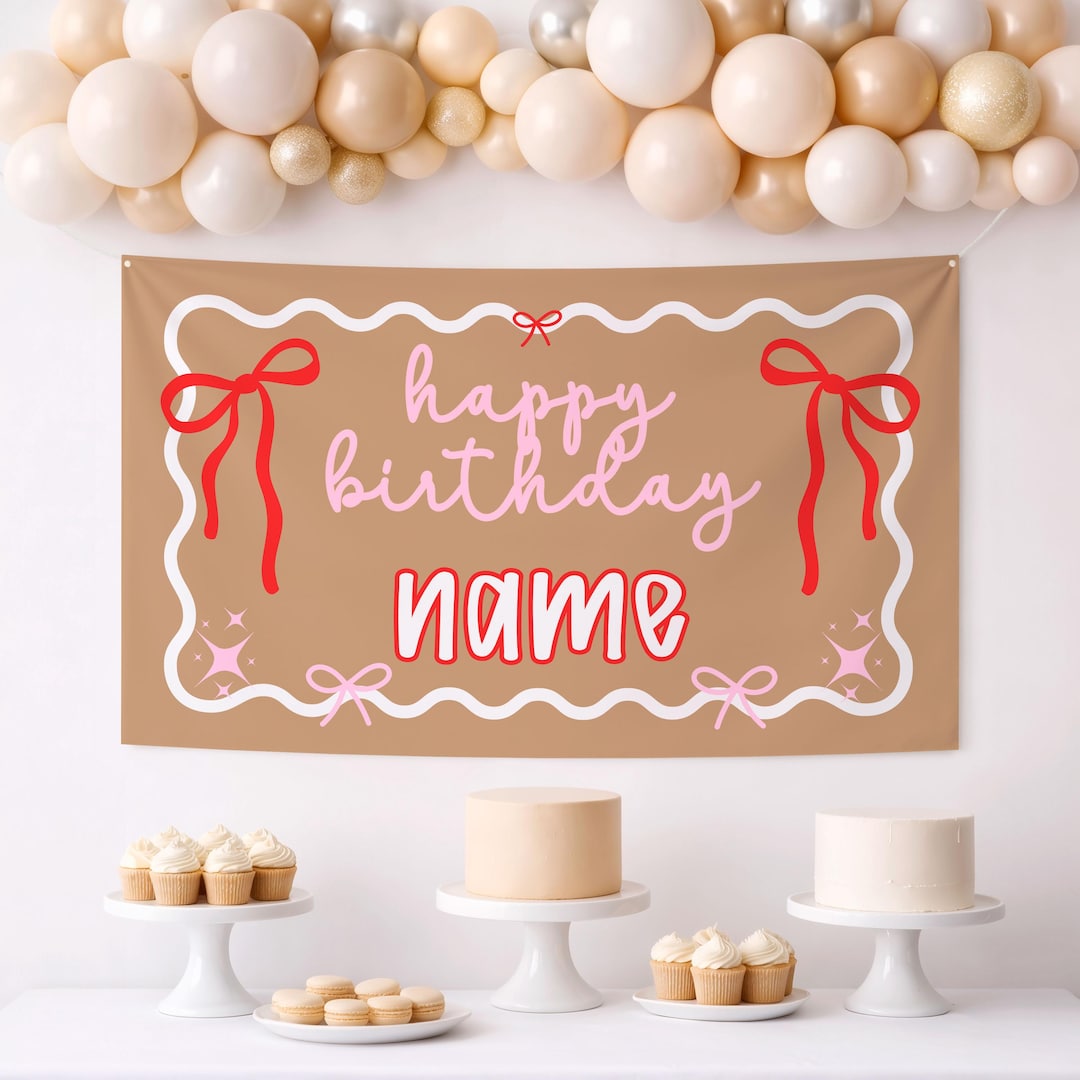 Happy Birthday| Editable Canva Banner | 36x60 DIY Painted Sign ...