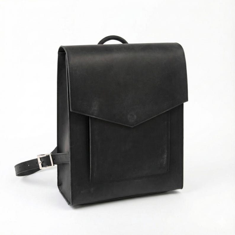 Handmade Leather Backpack for Women, Minimalist Laptop Work Rucksack ...