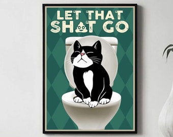 Tuxedo Cat Lover Poster | Etsy