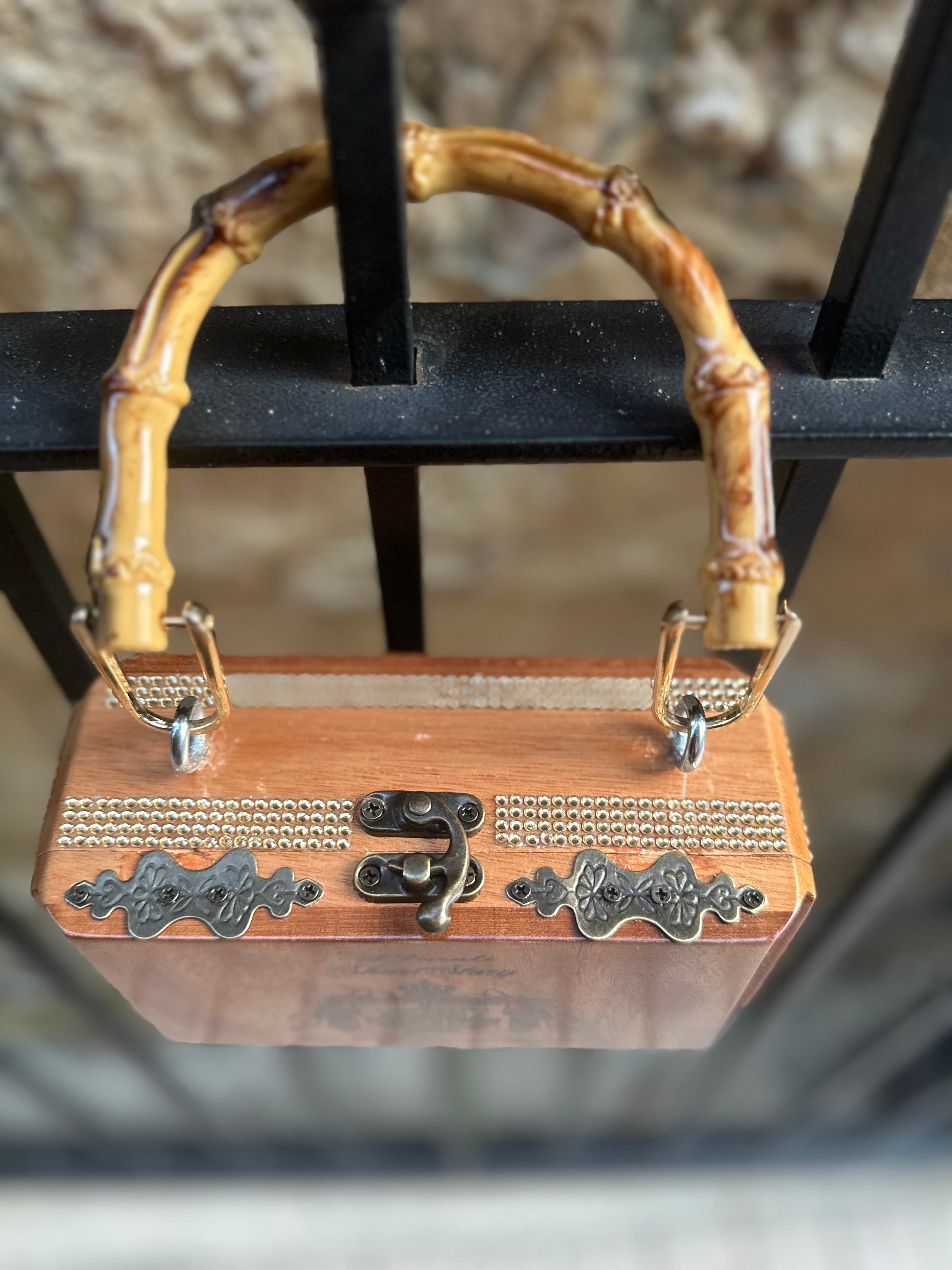 A Dazzling Short Story Mini Cigar Box Purse/handbag-top Handle upcycled ...