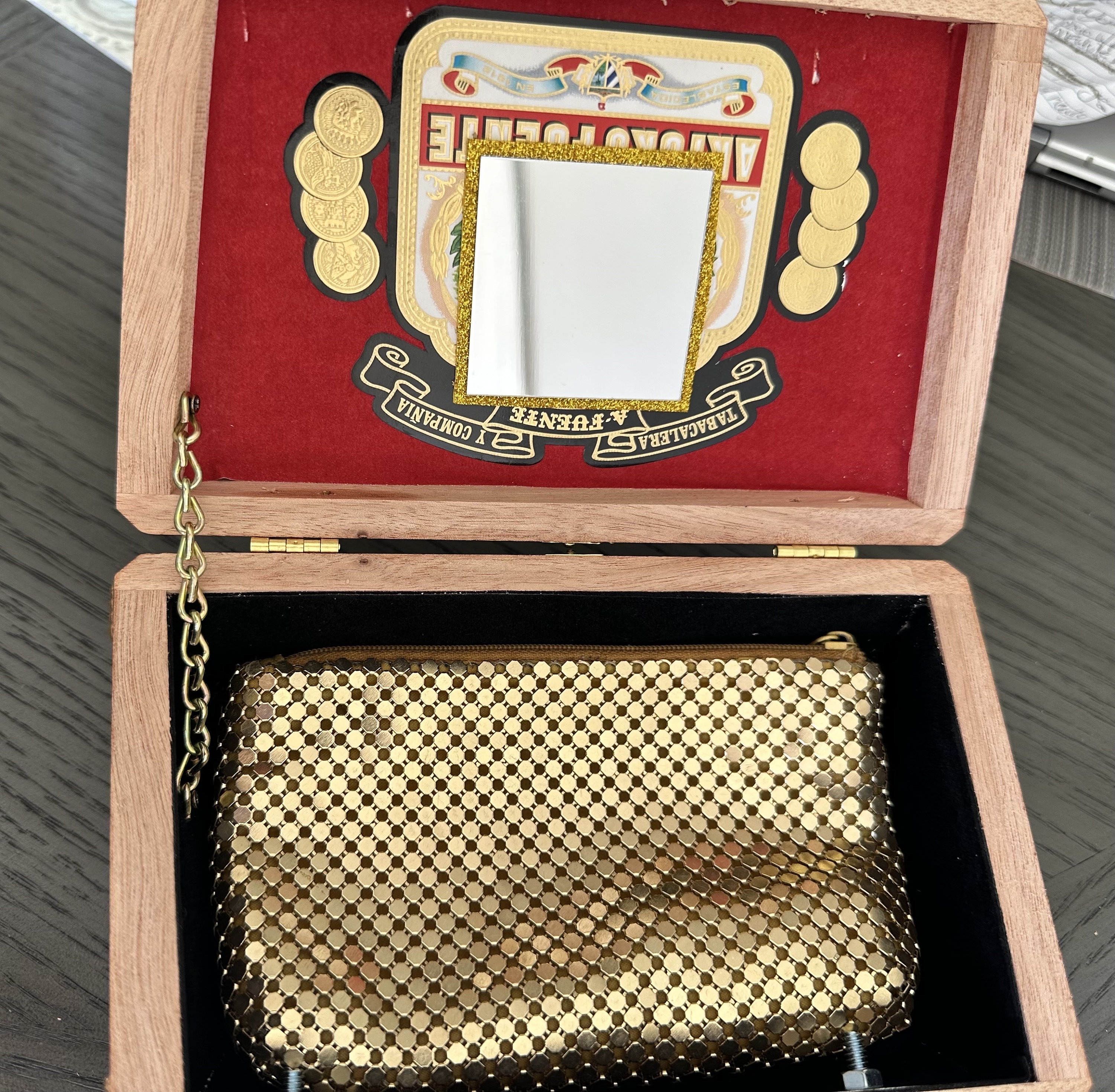 A Dazzling Short Story Mini Cigar Box Purse/handbag-top Handle upcycled ...