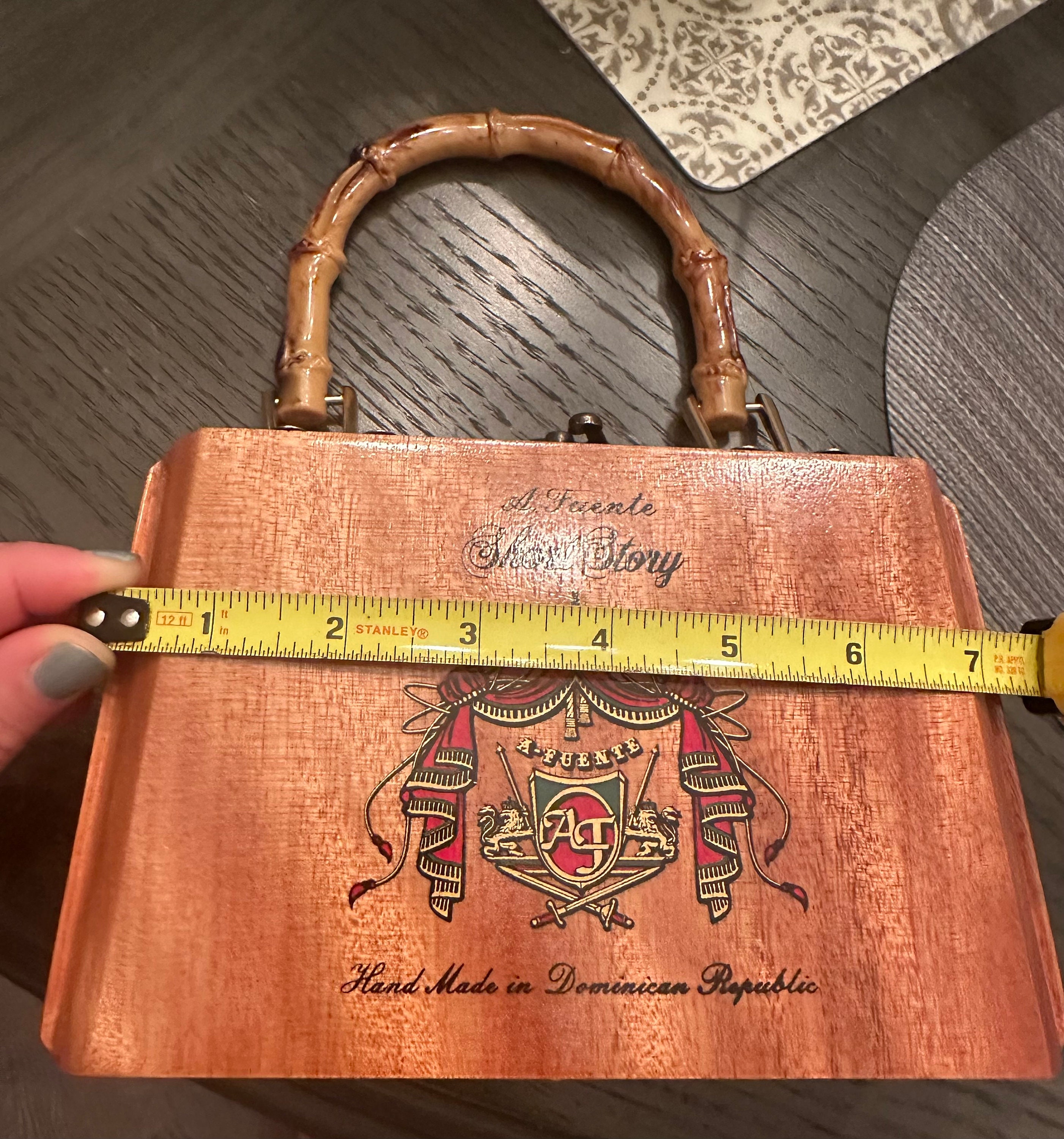 A Dazzling Short Story Mini Cigar Box Purse/handbag-top Handle upcycled ...