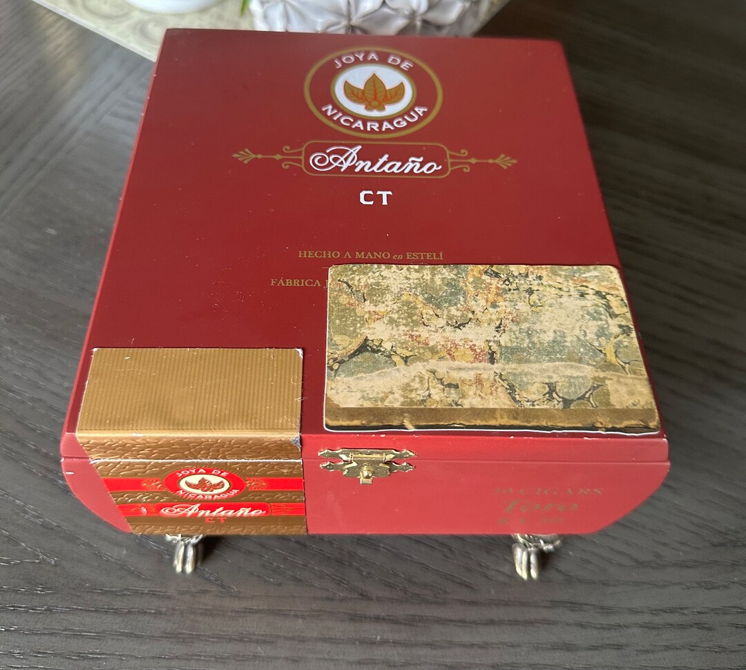 Upcycled Joya Cigar Box Jewelry Box With Brass Feet - Etsy
