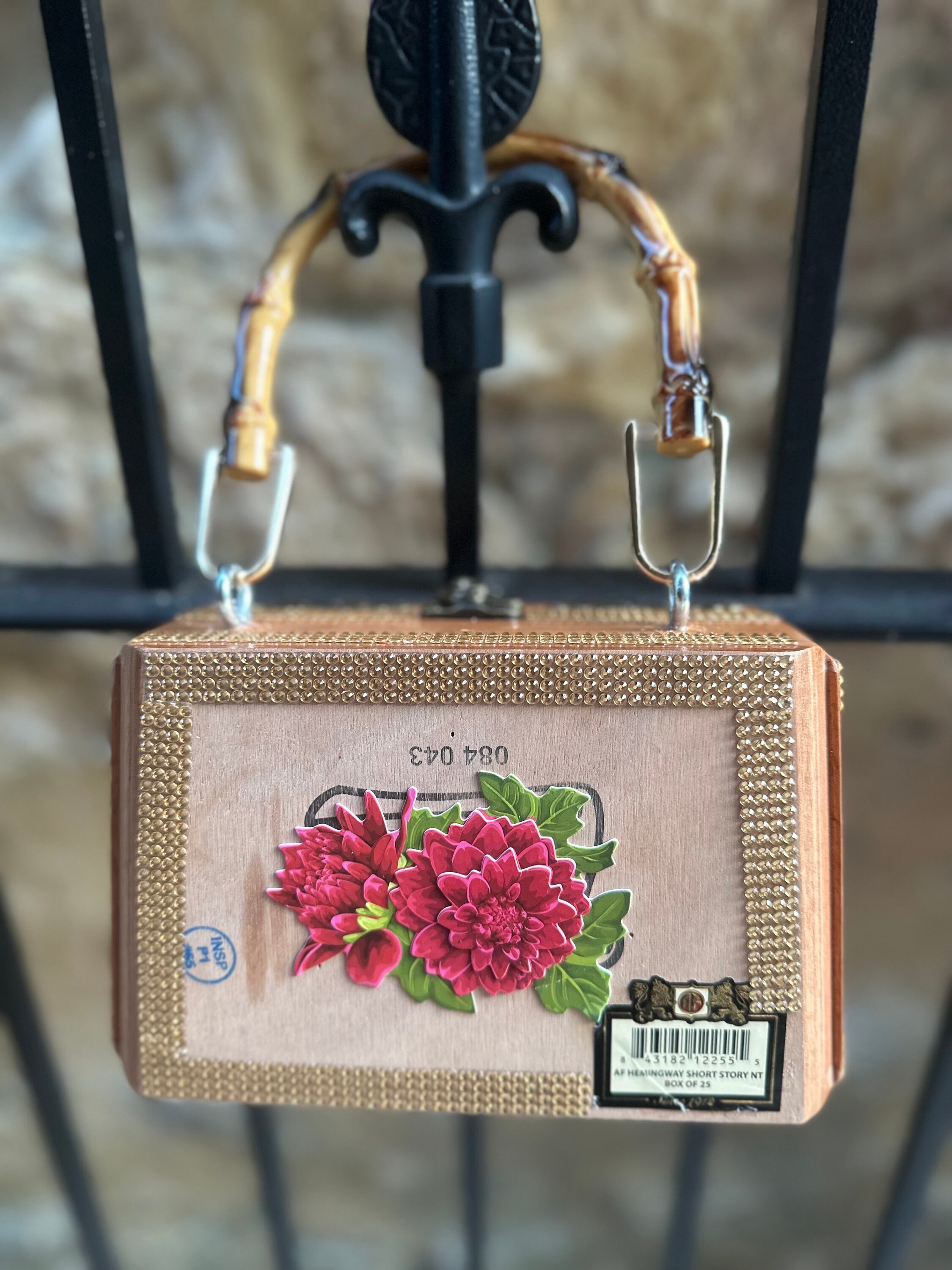 A Dazzling Short Story Mini Cigar Box Purse/handbag-top Handle upcycled ...