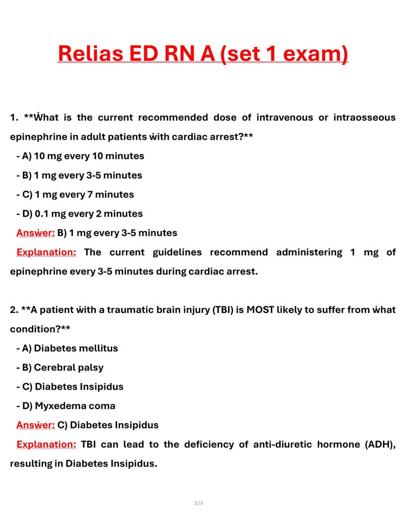 2026 Relias ED RN A Exam Bundle – 3 Full Exams + Rationales PDF - Etsy UK