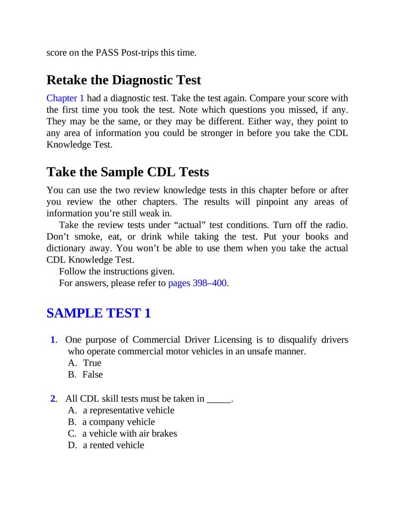 CDL Test Prep 2025-2026 PDF | Commercial Driver License Study Guide ...