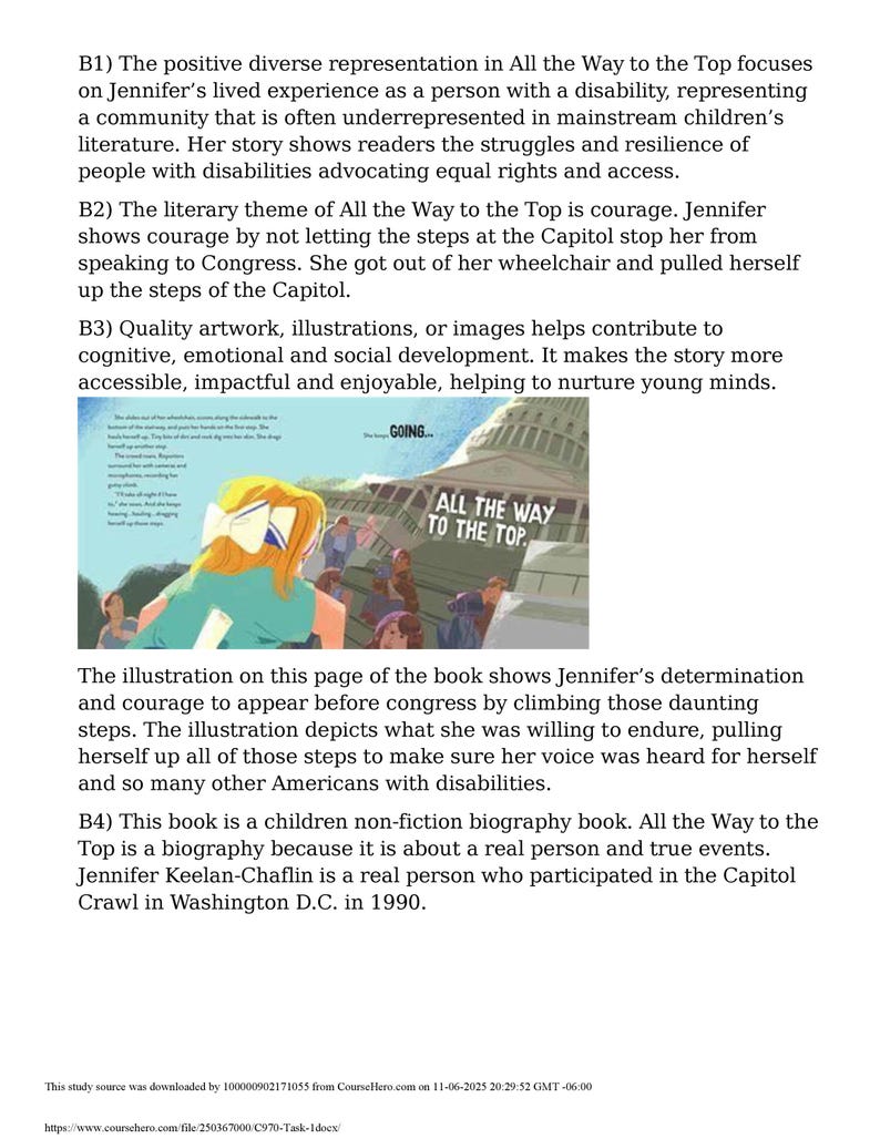 WGU C970 Tasks 1 & 2 Passed Guide (2026) – Children’s Literature – PDF ...