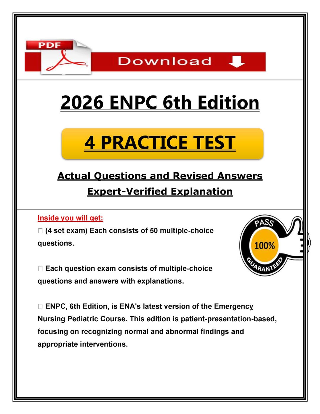 2026 ENPC 6th Edition Practice Test Bundle (4 Full Exams) - Etsy