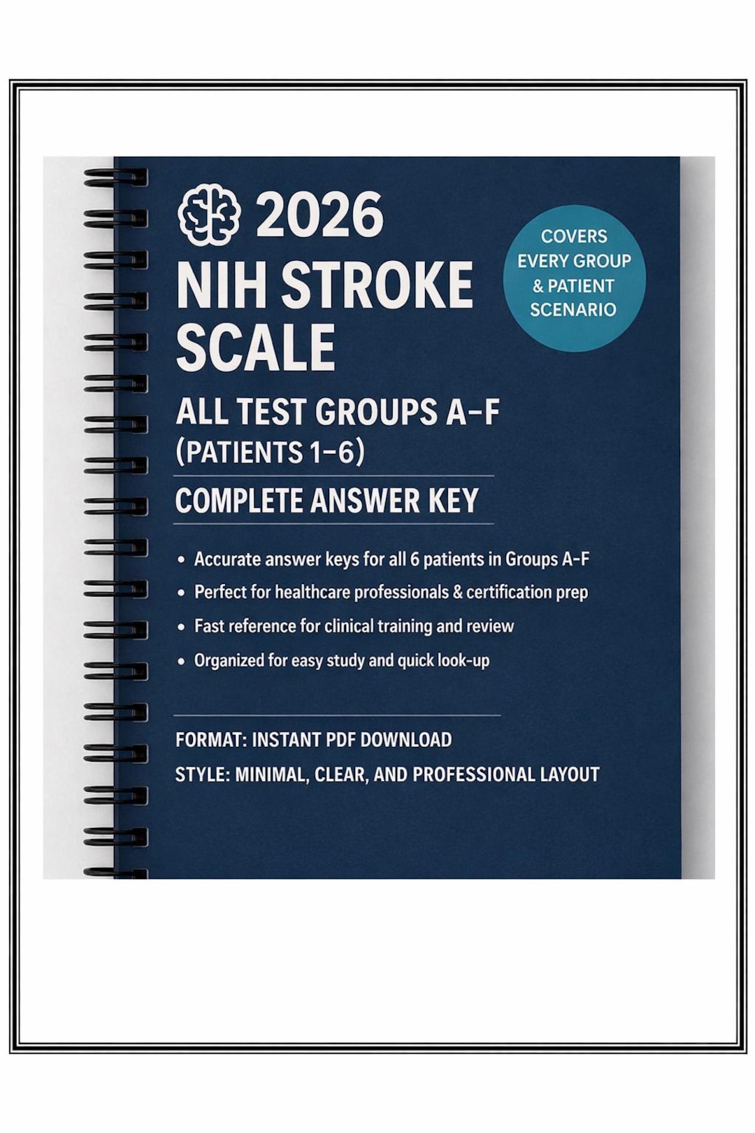 2026 NIH Stroke Scale Answer Key | Groups A–F (patients 1–6) | Instant ...