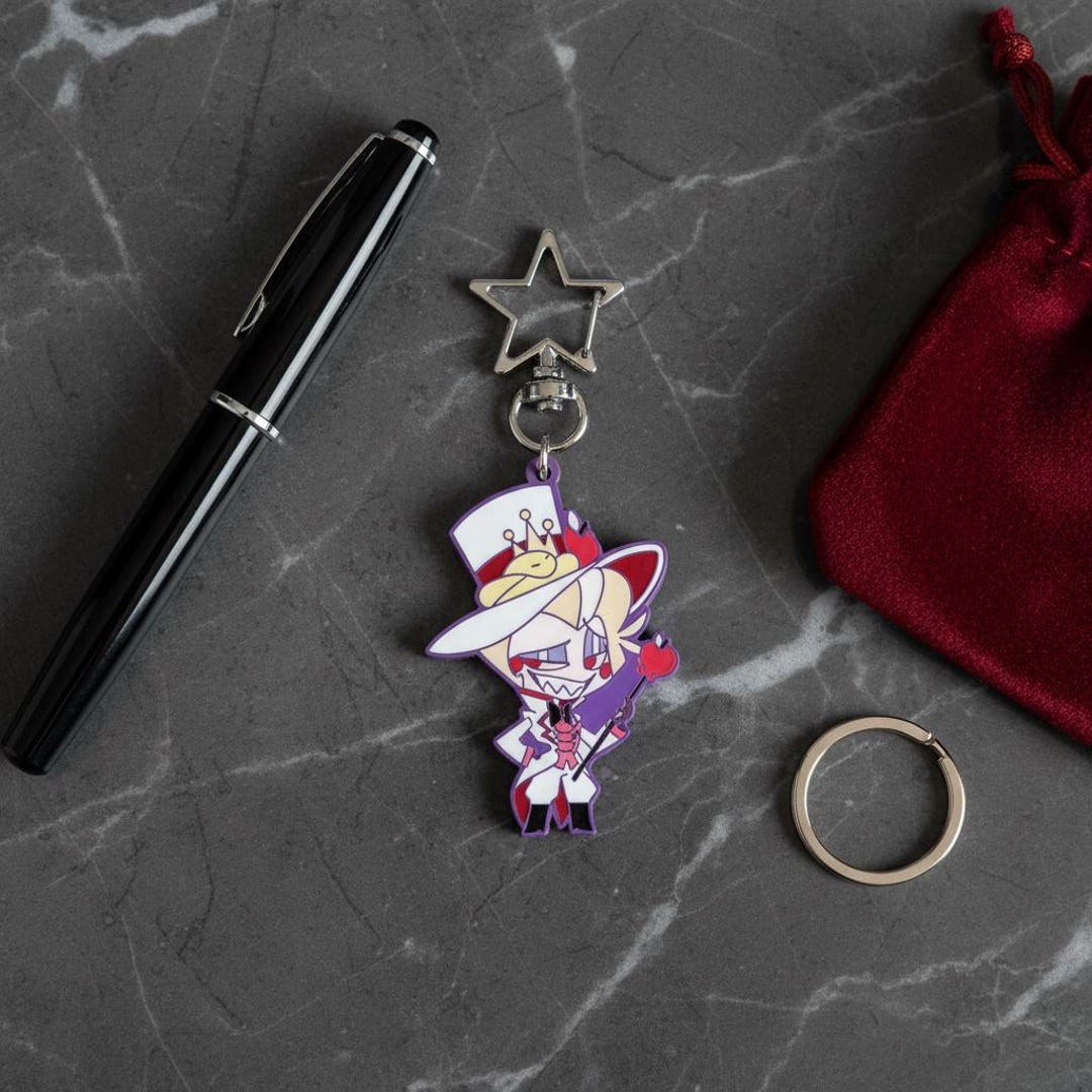 Hazbin Hotel Acrylic Keychain | Lucifer Morningstar Character Charm ...