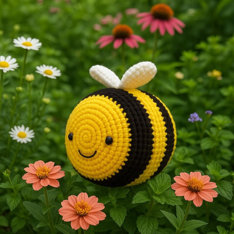 Chubby Bee Crochet Pattern PDF Digital Download Cute Crochet Bee ...