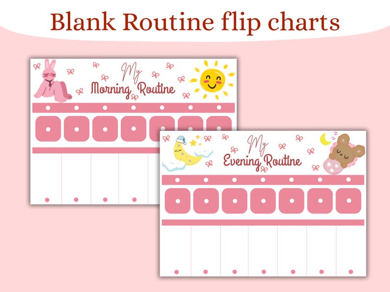 Editable Kids Daily Routine Chart Printable | Visual Schedule for ...