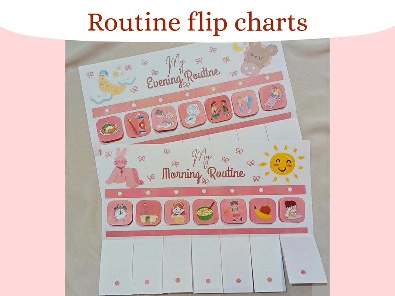 Editable Kids Daily Routine Chart Printable | Visual Schedule for ...