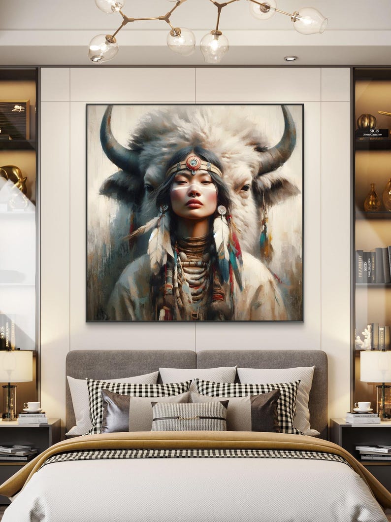 High 4k Res Digital Download Printable Art White Buffalo Shamaness ...