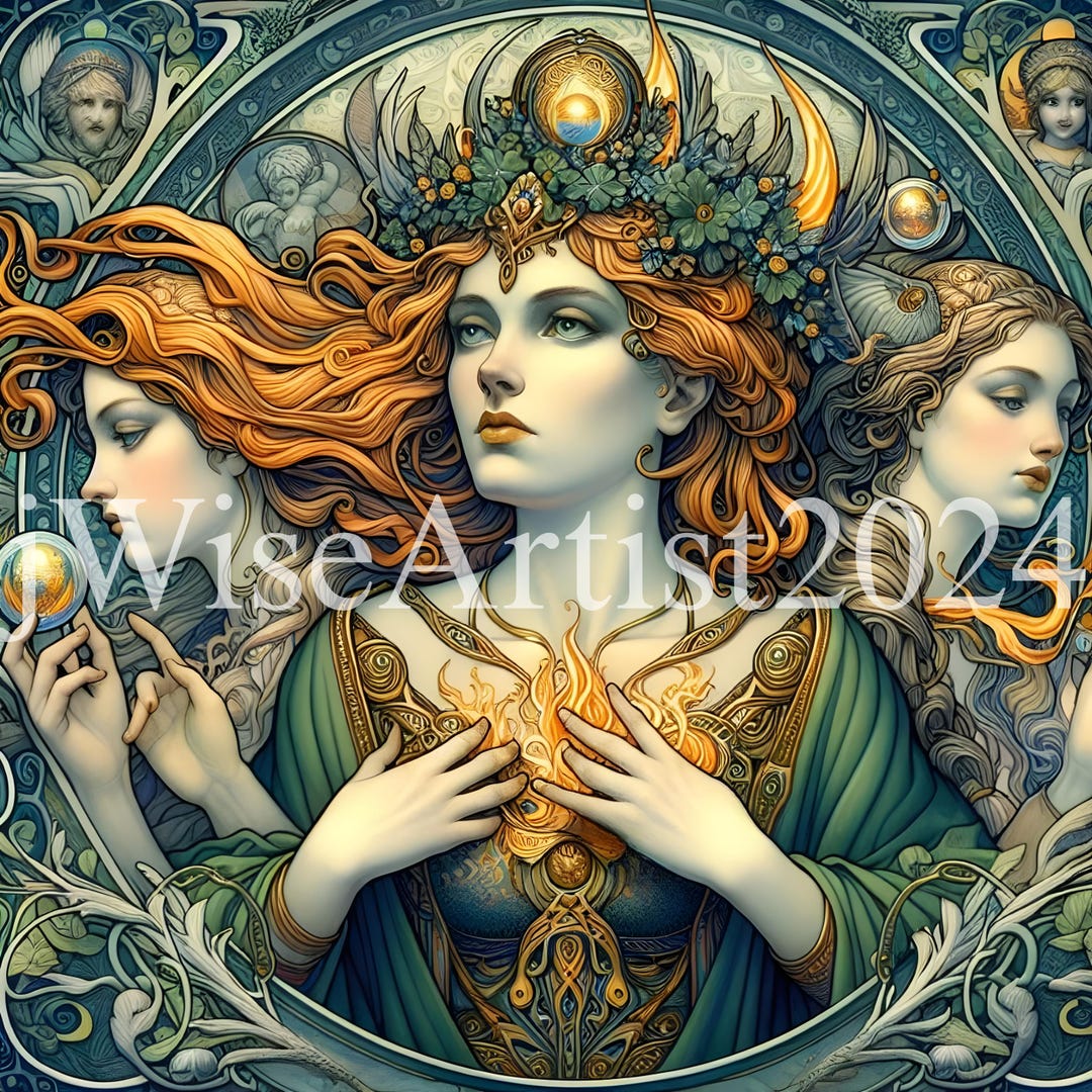 High 4k Resolution Commercial Use Allowed Digital Printable Download Danu Irish Celtic ...