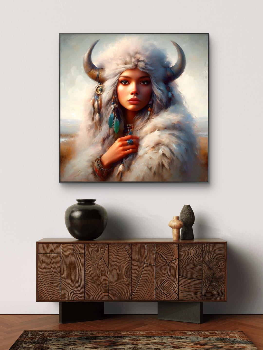High 4k Res Digital Download Printable Art White Buffalo Shamaness ...