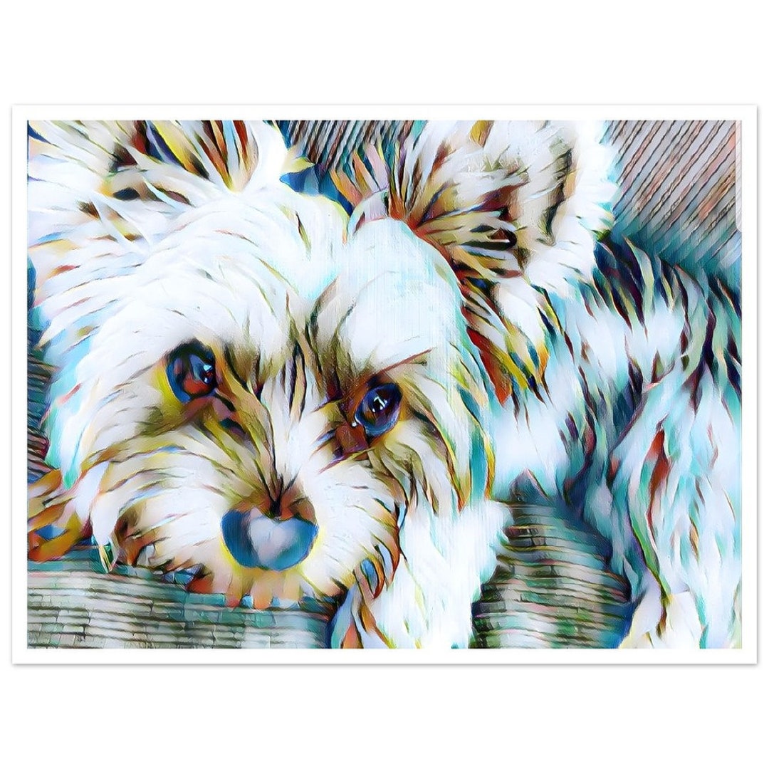 XL Paper Print Yorkie Yorkshire Terrier Puppy by Jwise - Premium Matte ...