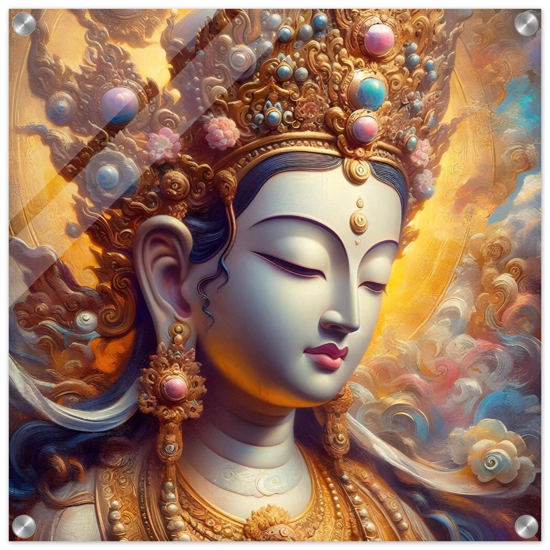 Acrylic Print Buddha Art Goddess Tara Buddhist Chinese Kwanyin Quanyin ...