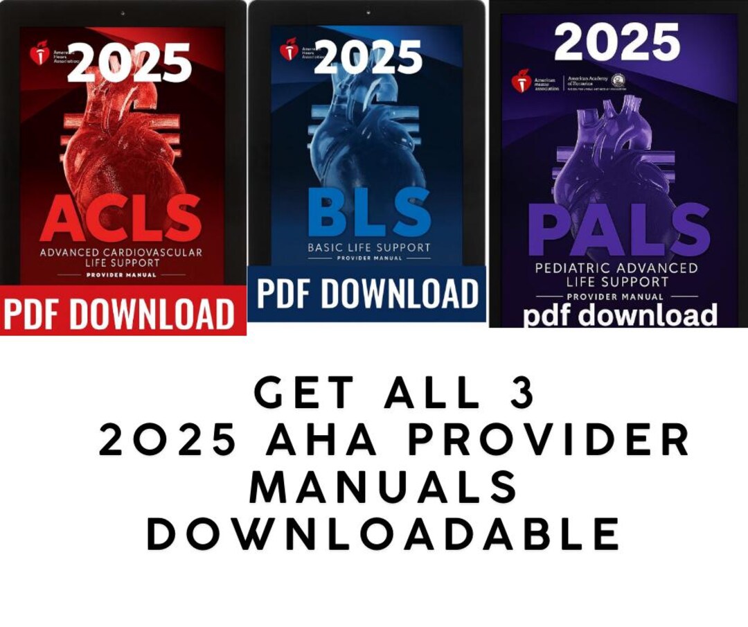 AHA 2025 Bls Acls , Pals Provider Manual Bundle- Digital Bundle - Etsy ...