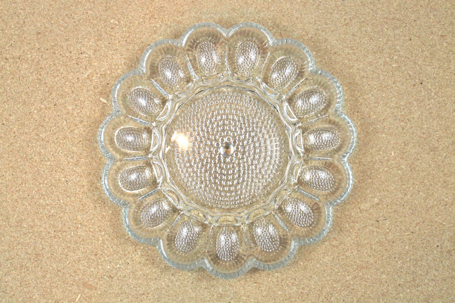 Clear Hobnail Glass Deviled Egg Plate Relish Dish Vintage - Etsy