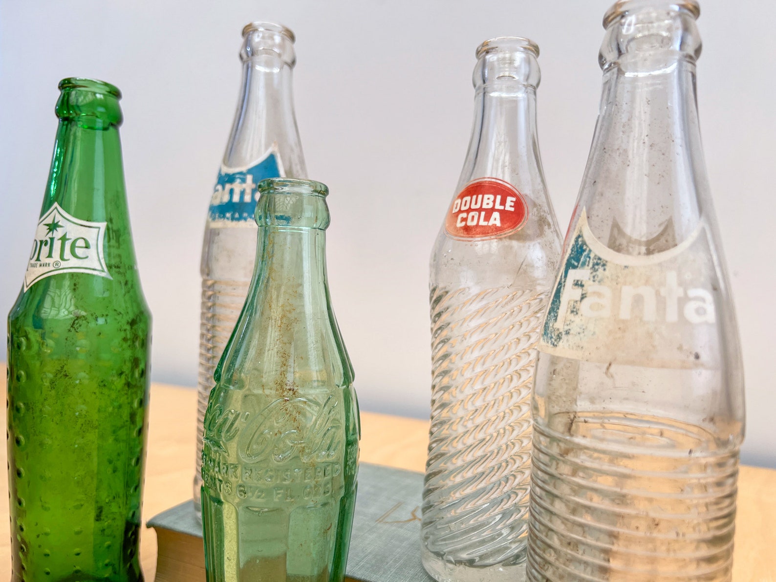 Antique Soda Pop Bottle Collection, Vintage Coca-cola, Sprite, Fanta ...