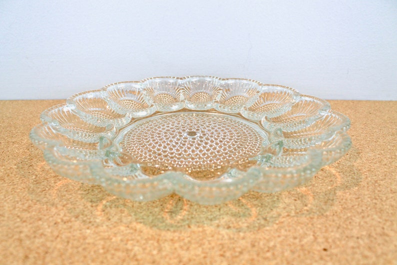 Clear Hobnail Glass Deviled Egg Plate Relish Dish Vintage - Etsy