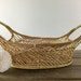 Large French Country Wicker Basket With Decorative Round Handles ...