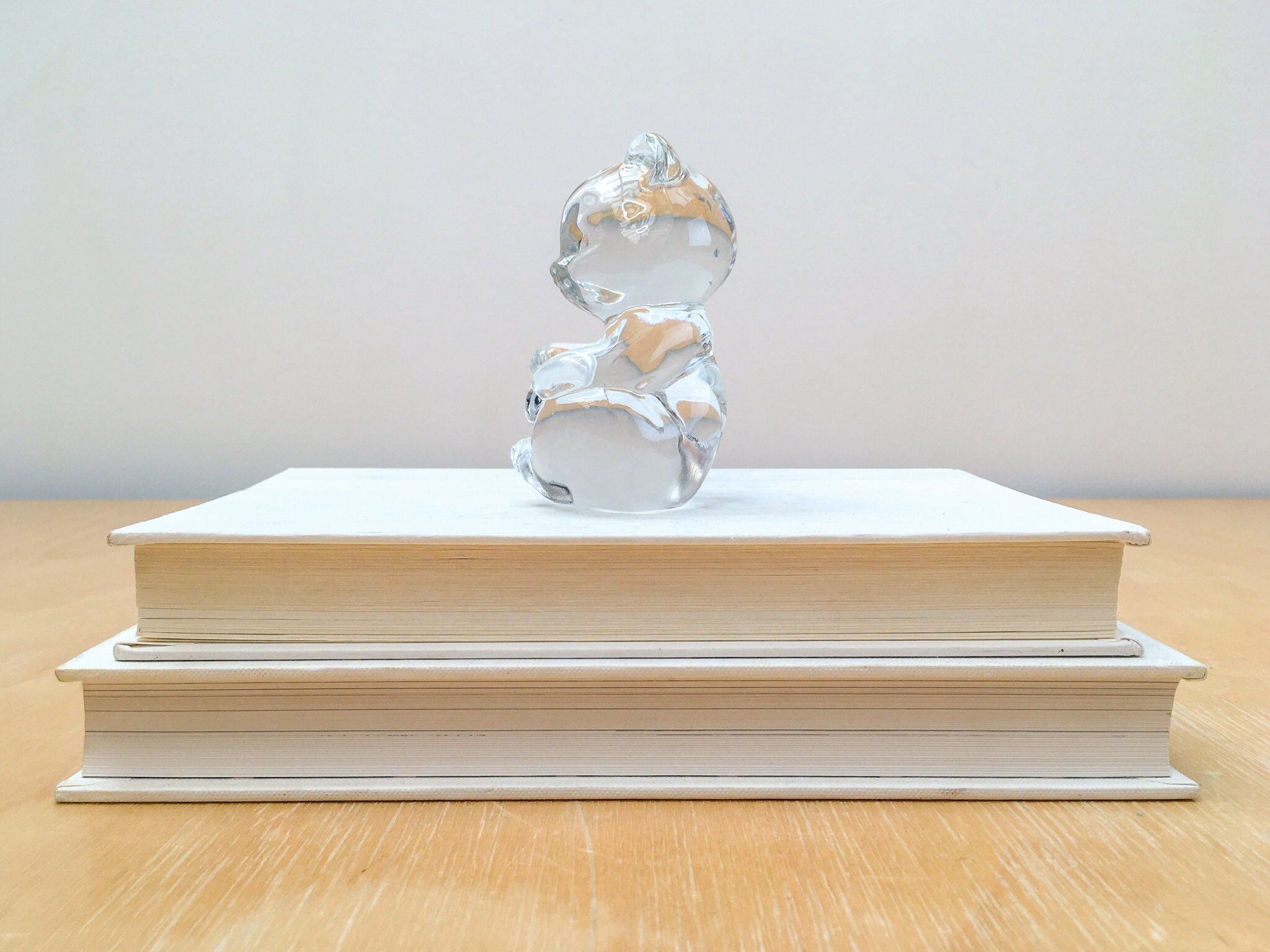 Fenton Clear Glass Teddy Bear Figurine, Mid-century Art Glass - Etsy