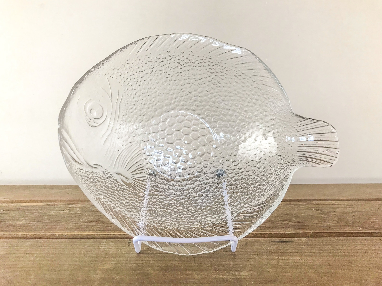 Vintage Pressed Glass Fish Plates, Jeanette Glasbake Oven-to-table, Set ...