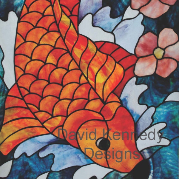 Stained Glass Koi Fish - Etsy