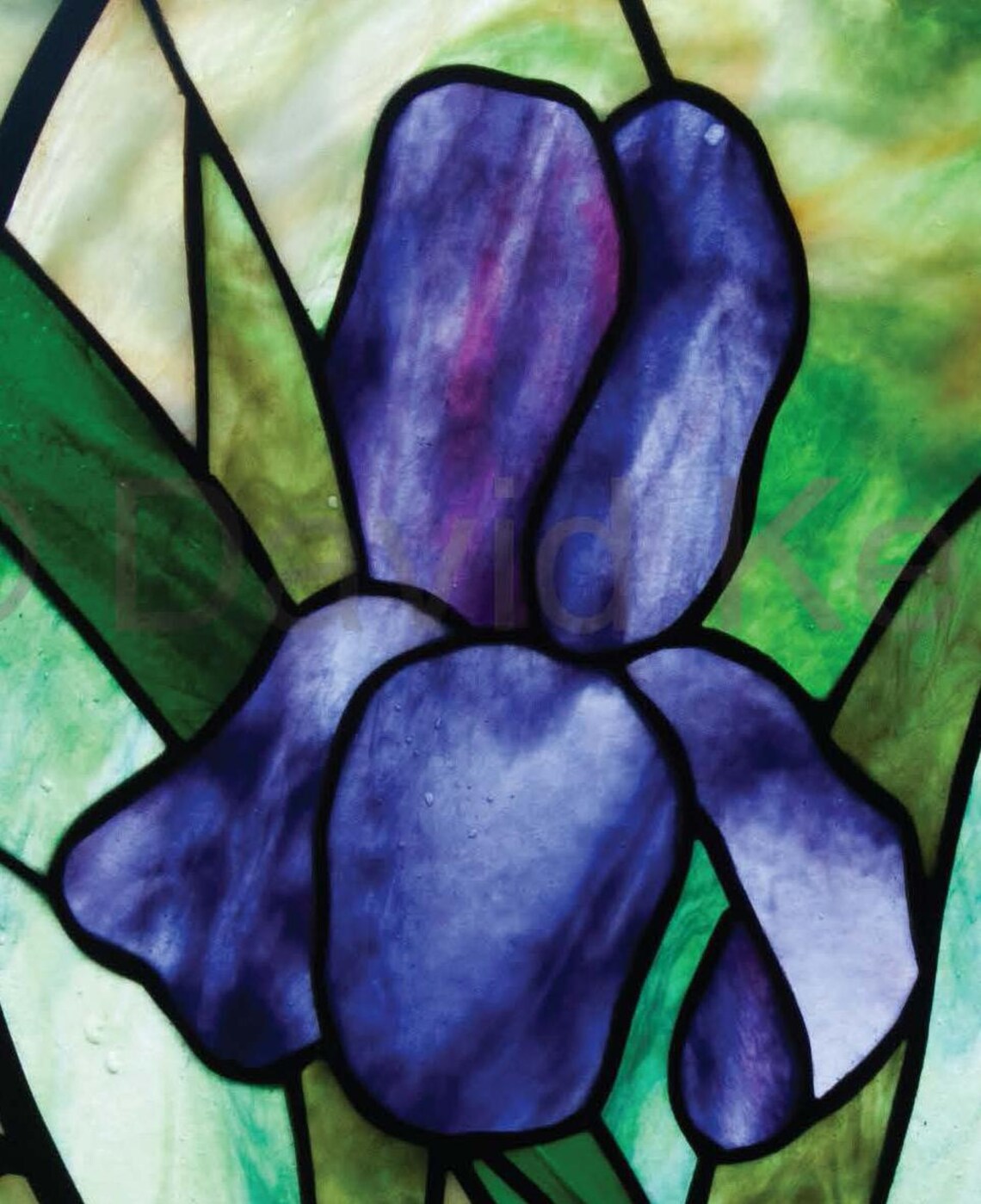 Two Irises Stained Glass Pattern.© David Kennedy Designs. - Etsy