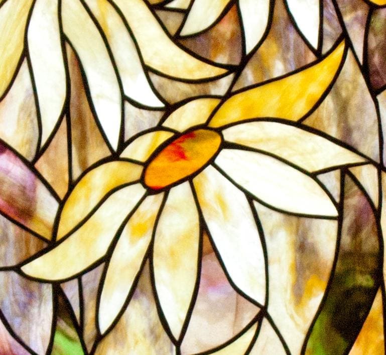 Gothic Daisy Stained Glass Pattern. © David Kennedy Designs. - Etsy