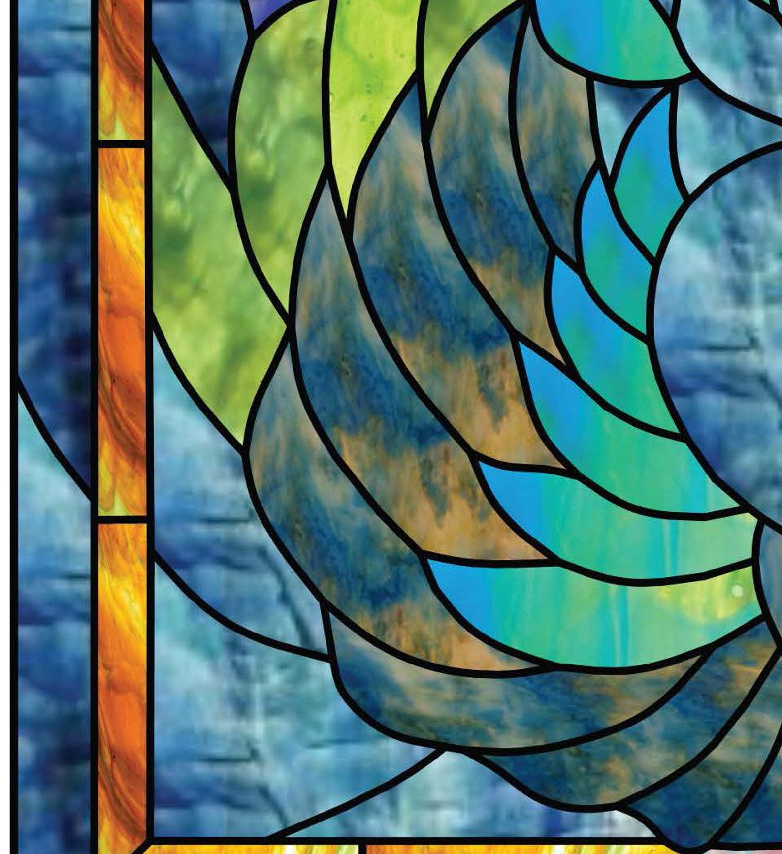 Peacock 1 Stained Glass Pattern. © David Kennedy Designs. - Etsy
