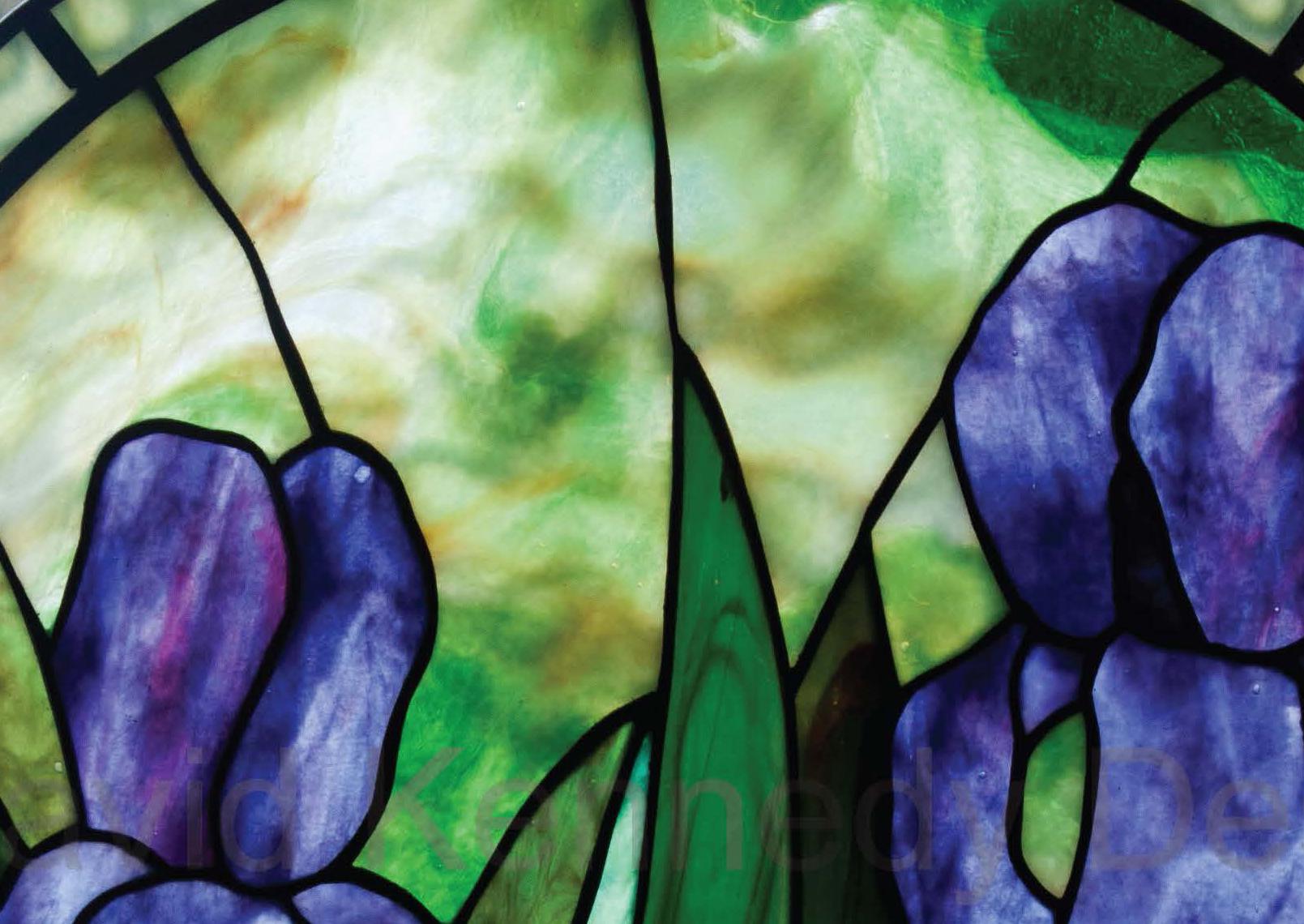 Two Irises Stained Glass Pattern.© David Kennedy Designs. - Etsy