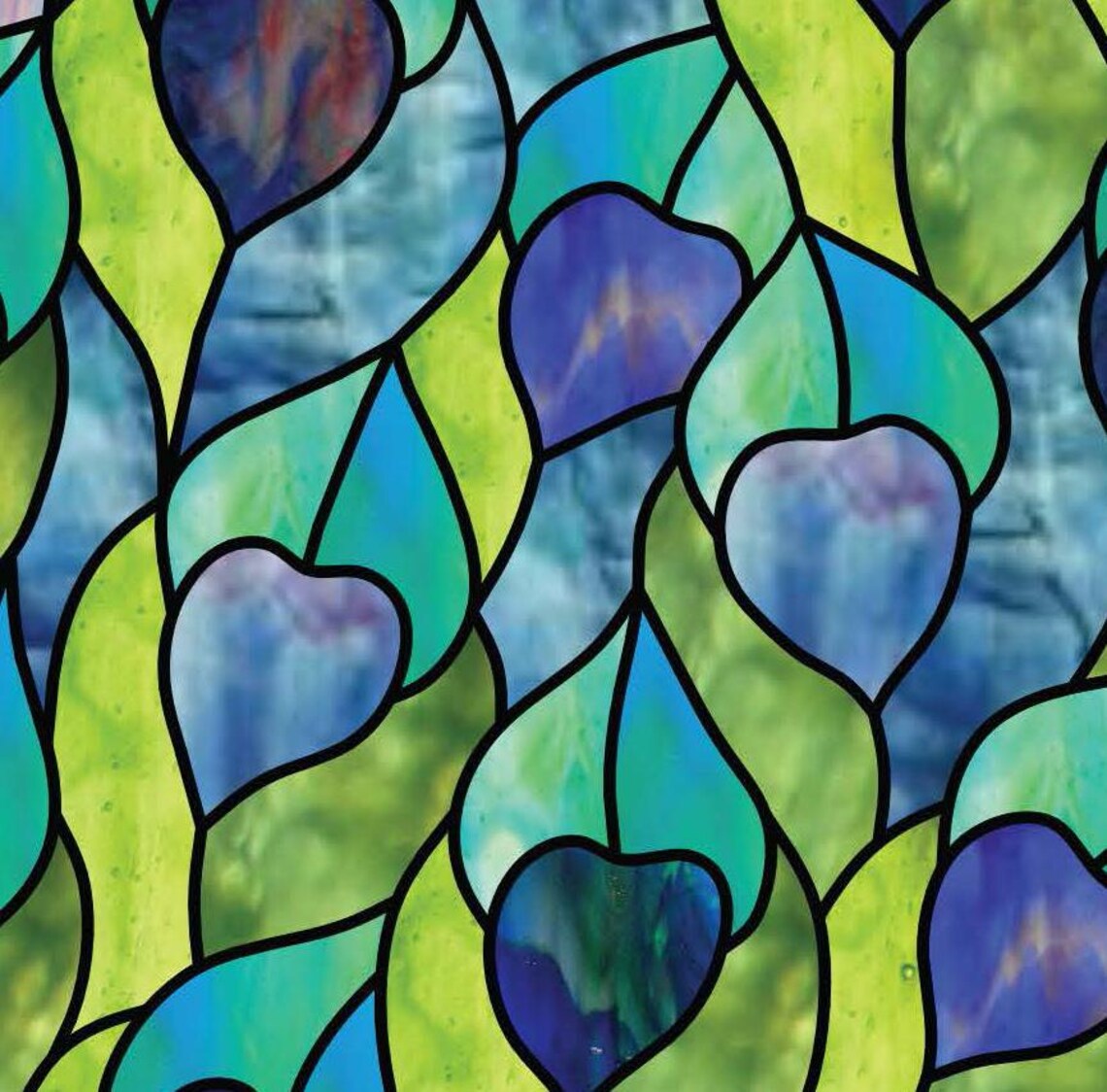 Peacock 1 Stained Glass Pattern. © David Kennedy Designs. - Etsy Ireland