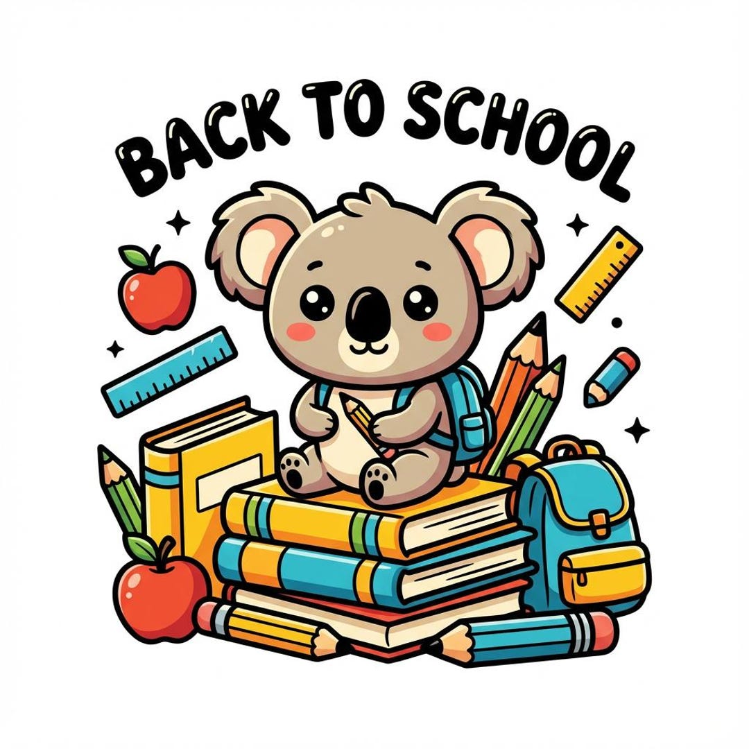 20 Animal Back to School Clipart Bundle, Cartoon Vector Pngs, Teacher ...