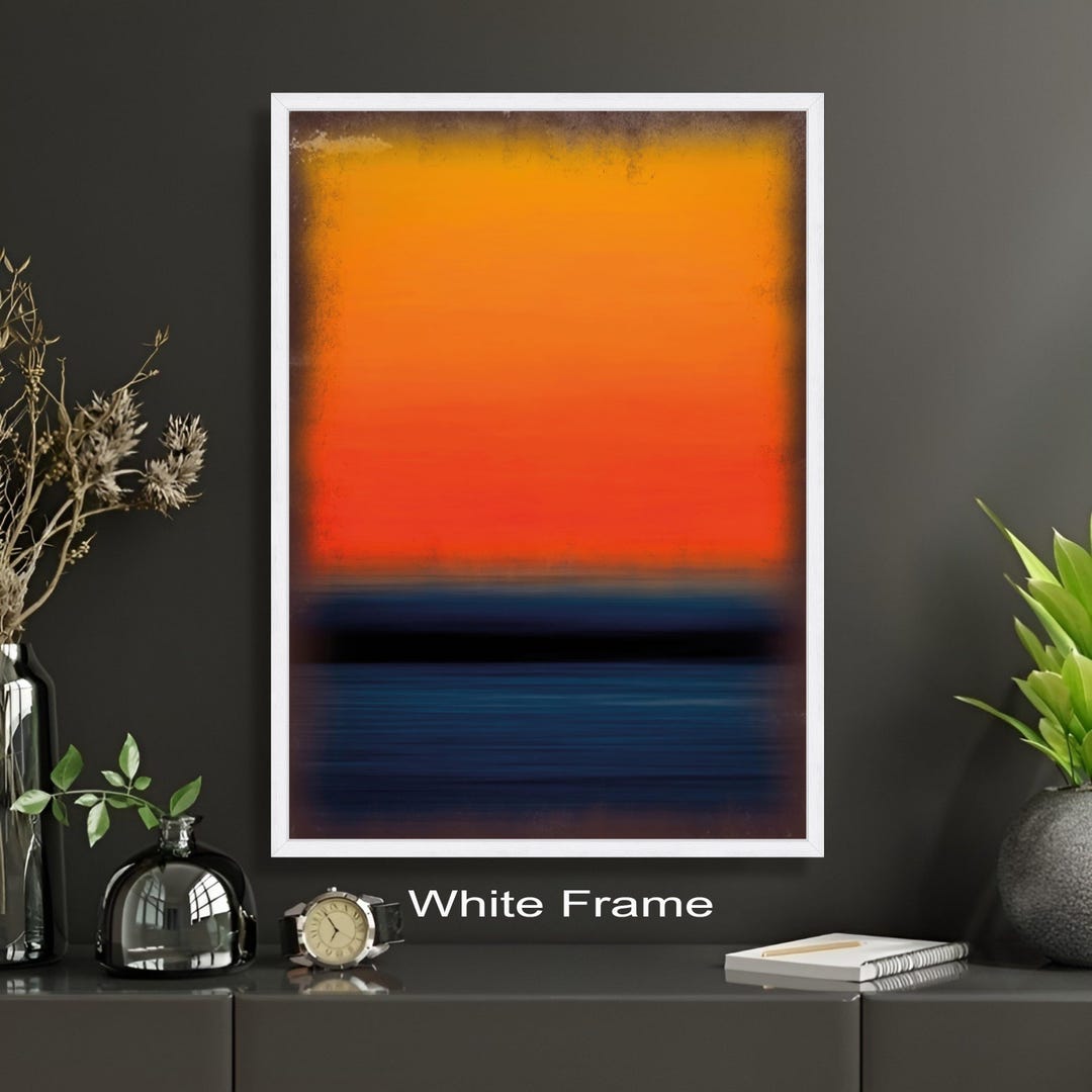Abstract Color Field Canvas, Rothko Wall Art, Sunset Gradient Canvas ...