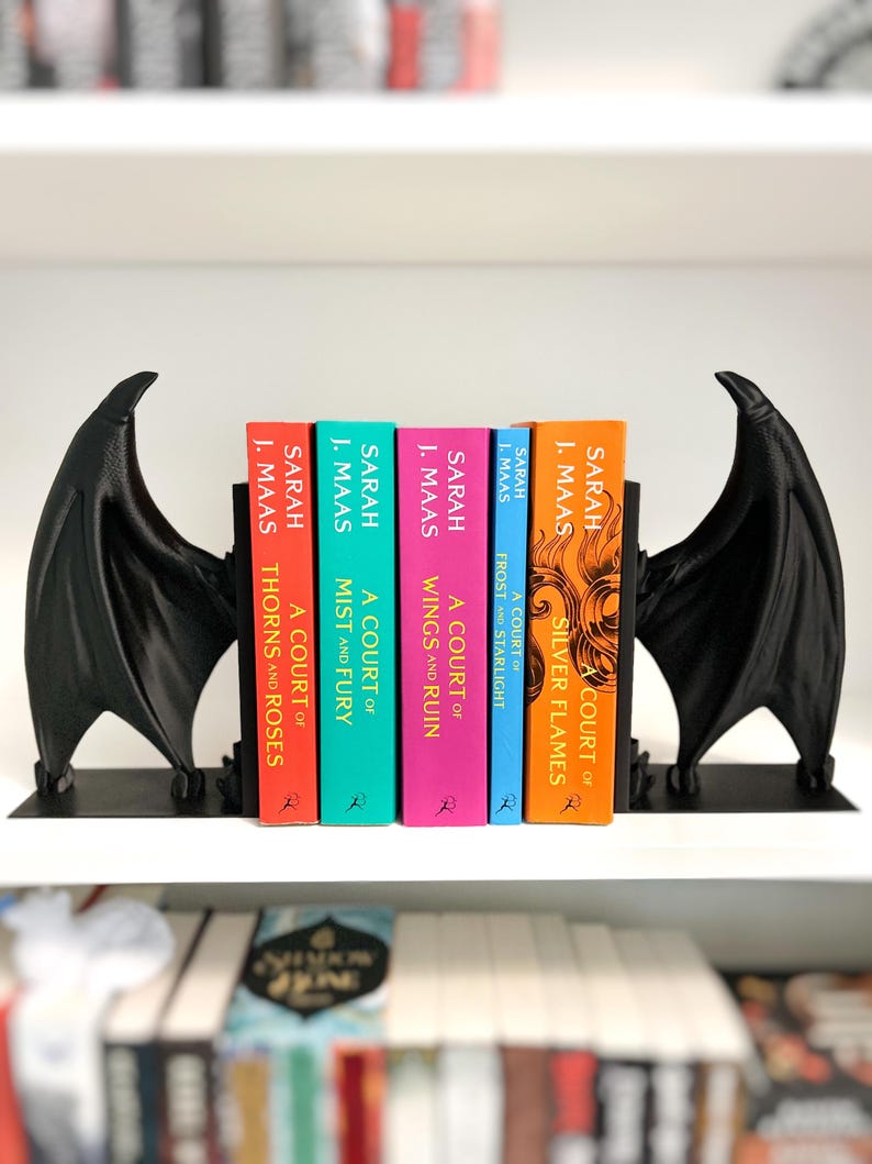 Bat Wing Bookends - Fantasy Book Holder Set - ACOTAR Inspired - Etsy