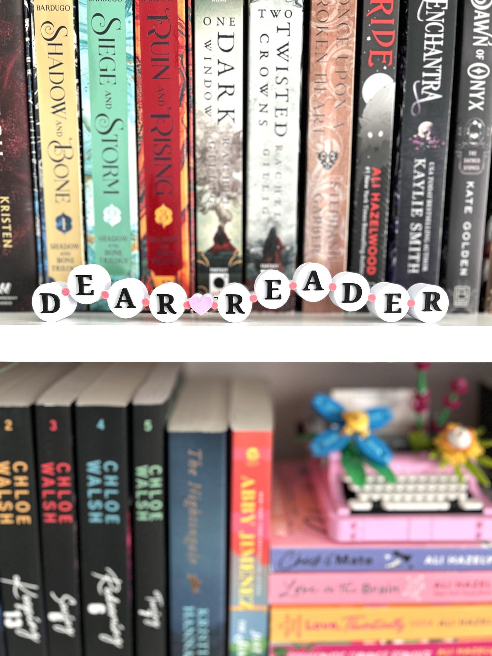 3D Printed - Friendship Bracelet Inspired Bookshelf Sign - Bookshelf ...