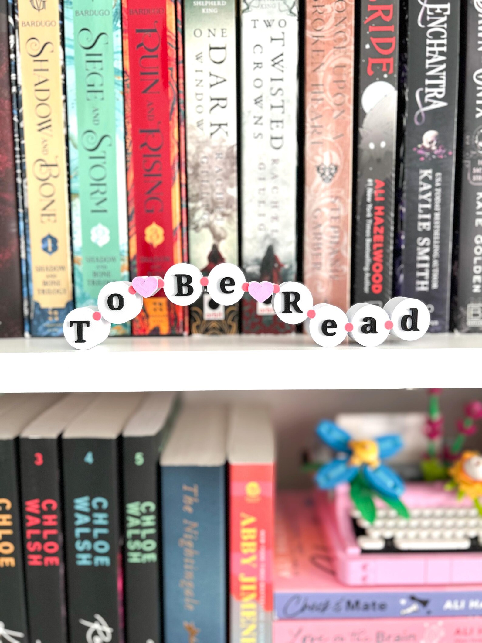 3D Printed - Friendship Bracelet Inspired Bookshelf Sign - Bookshelf ...