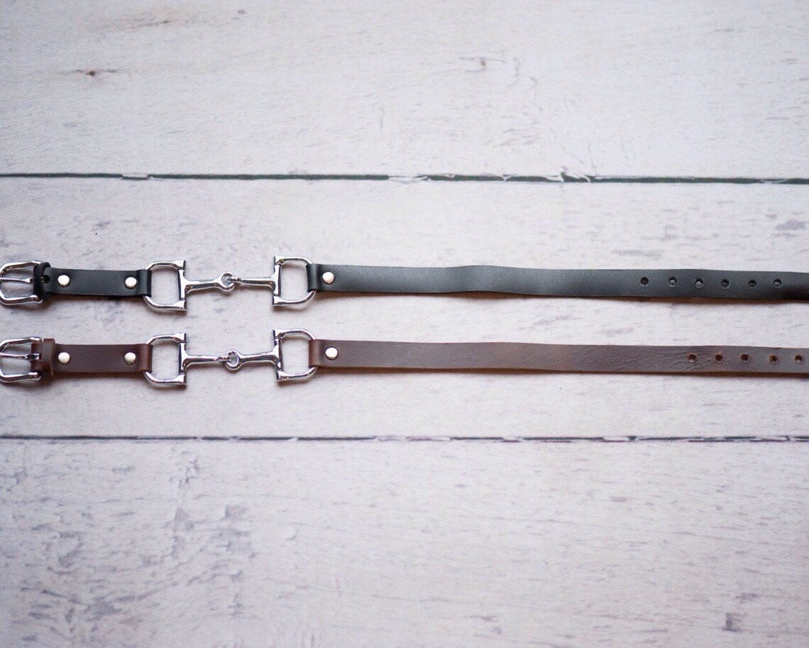 Equestrian Double Wrap Leather Horse Bit Bracelet - Etsy