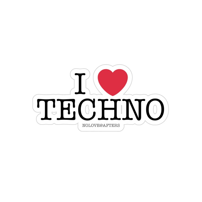 I Love Techno Sticker - Etsy